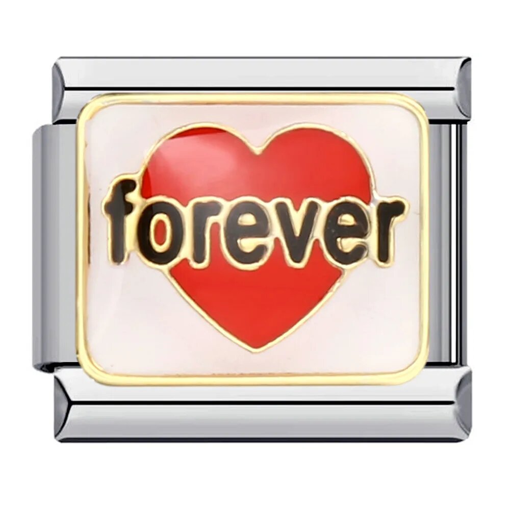 Чарм Forever с сердцем, нержавеющая сталь, ICJ175-1