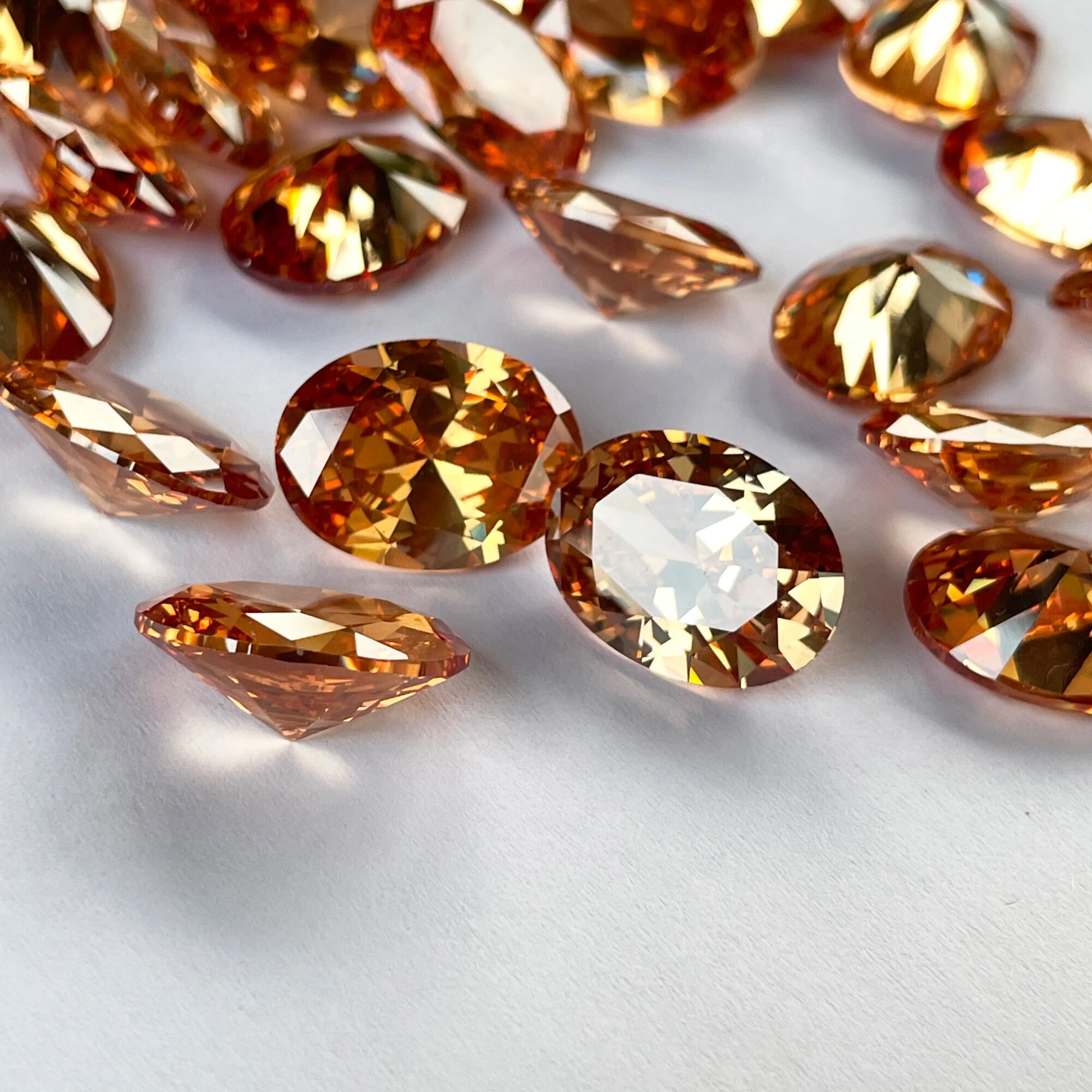 Бусины из кубического циркония 5x7mm 50pcs, Champagne