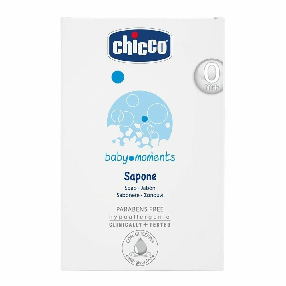 Chicco Мыло Baby Moments для детей с 0 лет 100г