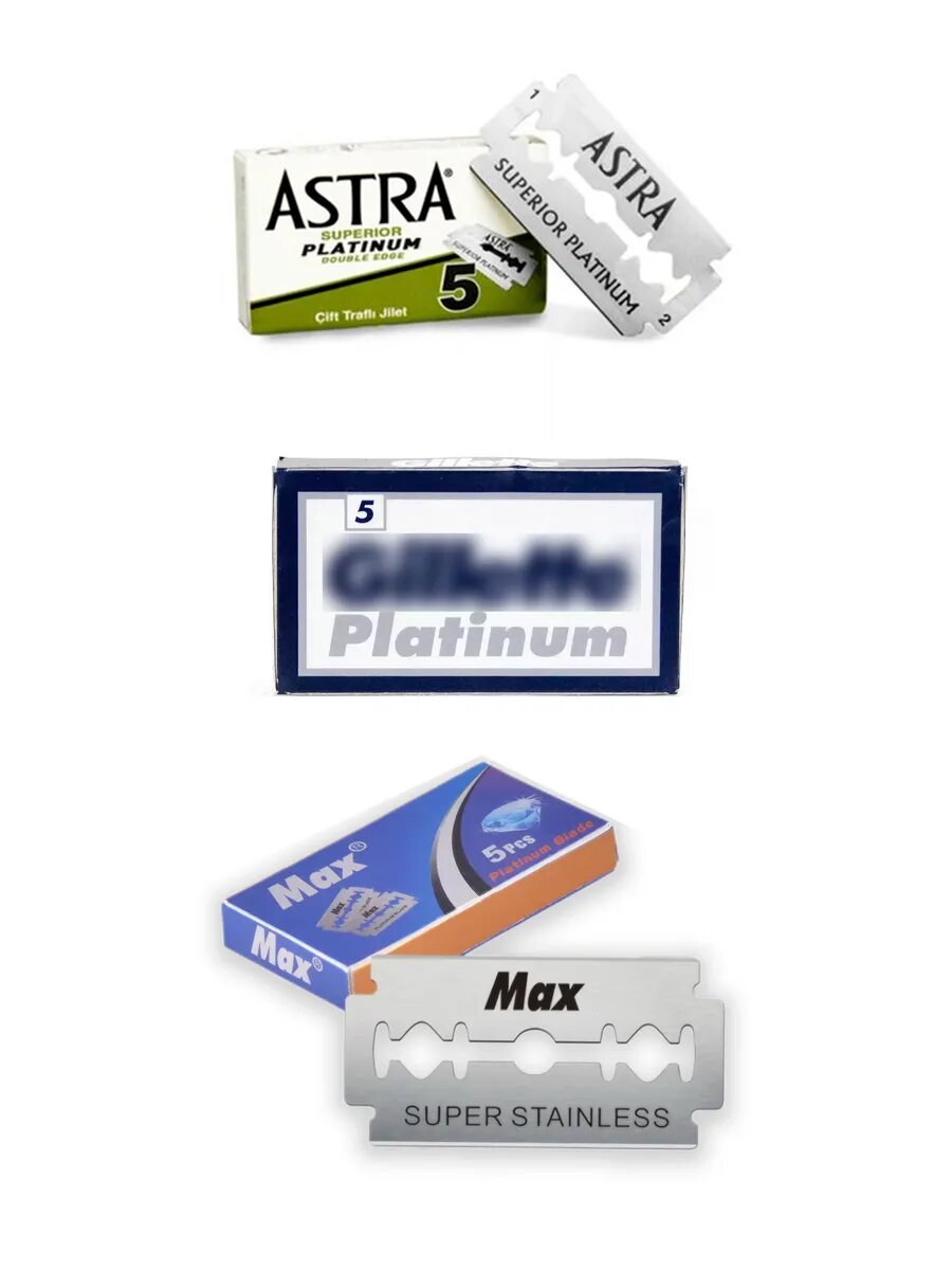 Лезвия Platinum для Т-образного станка, 15 шт.