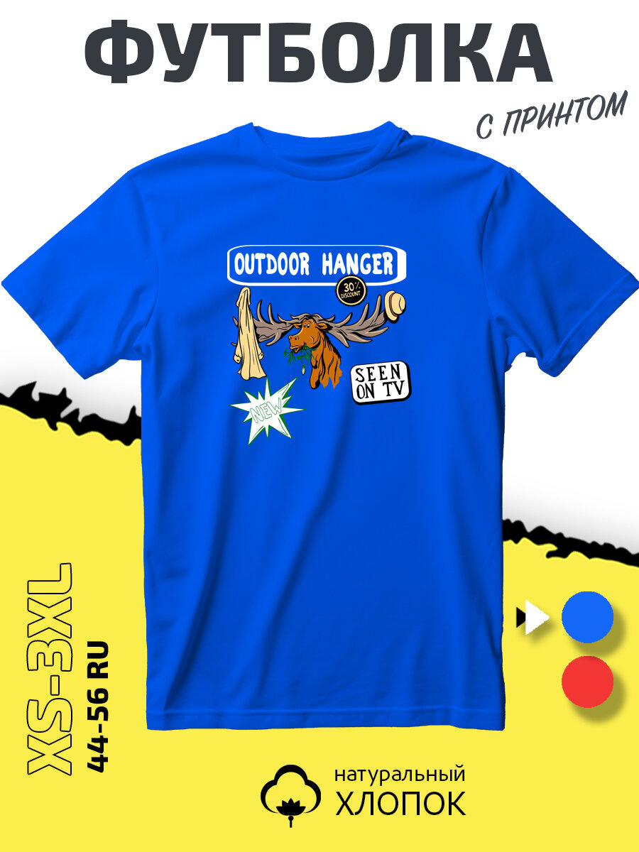 Футболка с принтом оленем outdoor hanger