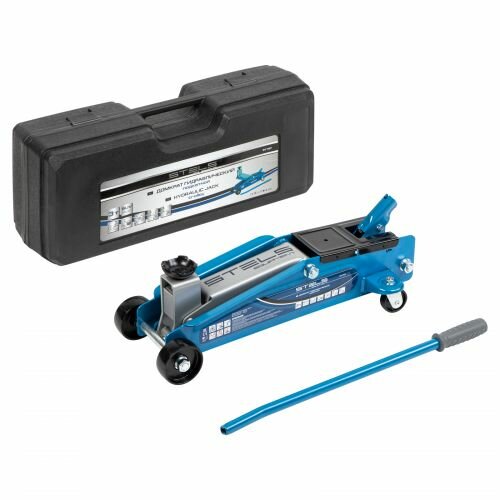 Stels Домкрат гидравлический подкатной, высокий подъем, 3т, SUV, 190-535 мм, в кейсе, , 51157