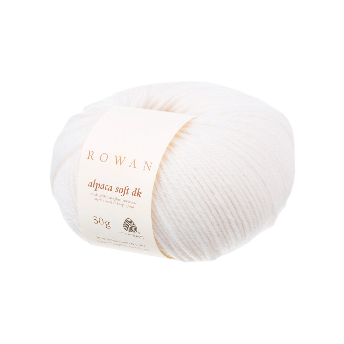 Alpaca Soft DK /Альпака Софт ДК/ пряжа Rowan, 9802210 (201, simply white (просто белый), белый)
