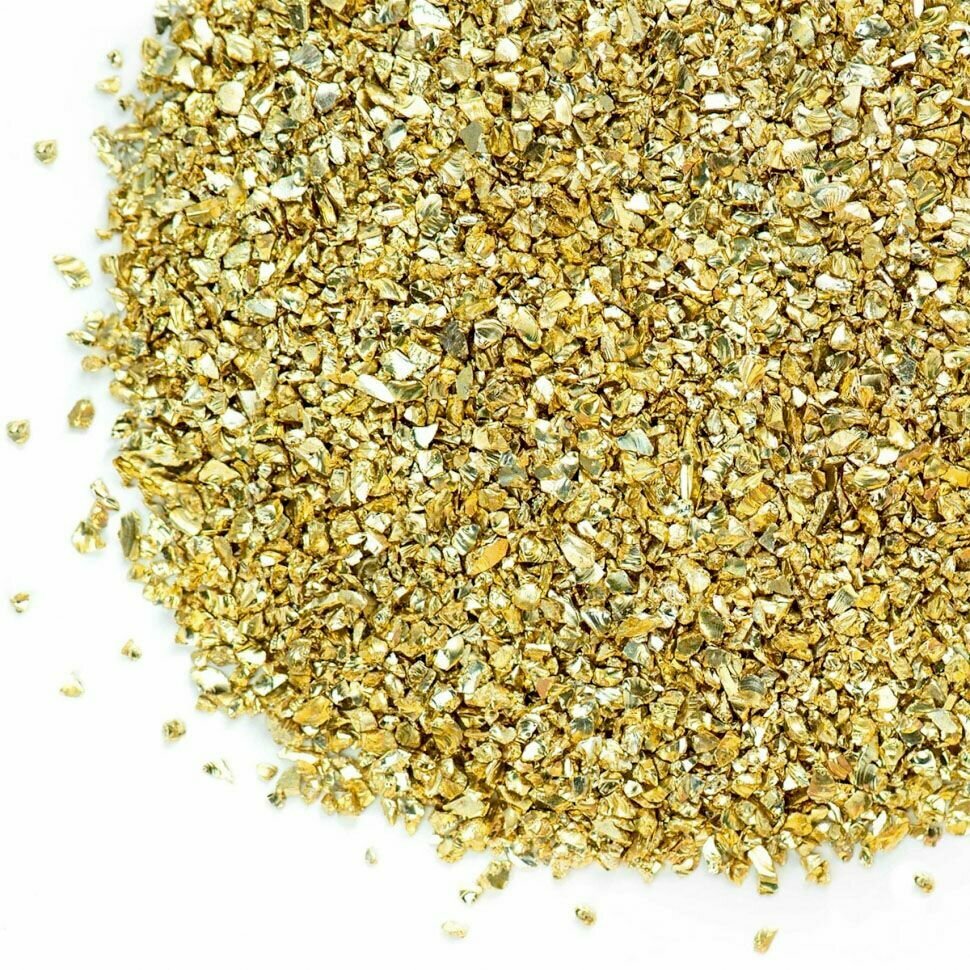 Стеклянная крошка EPOXY MASTER, G218, 1-3мм, 100 г, зелено-золотистая