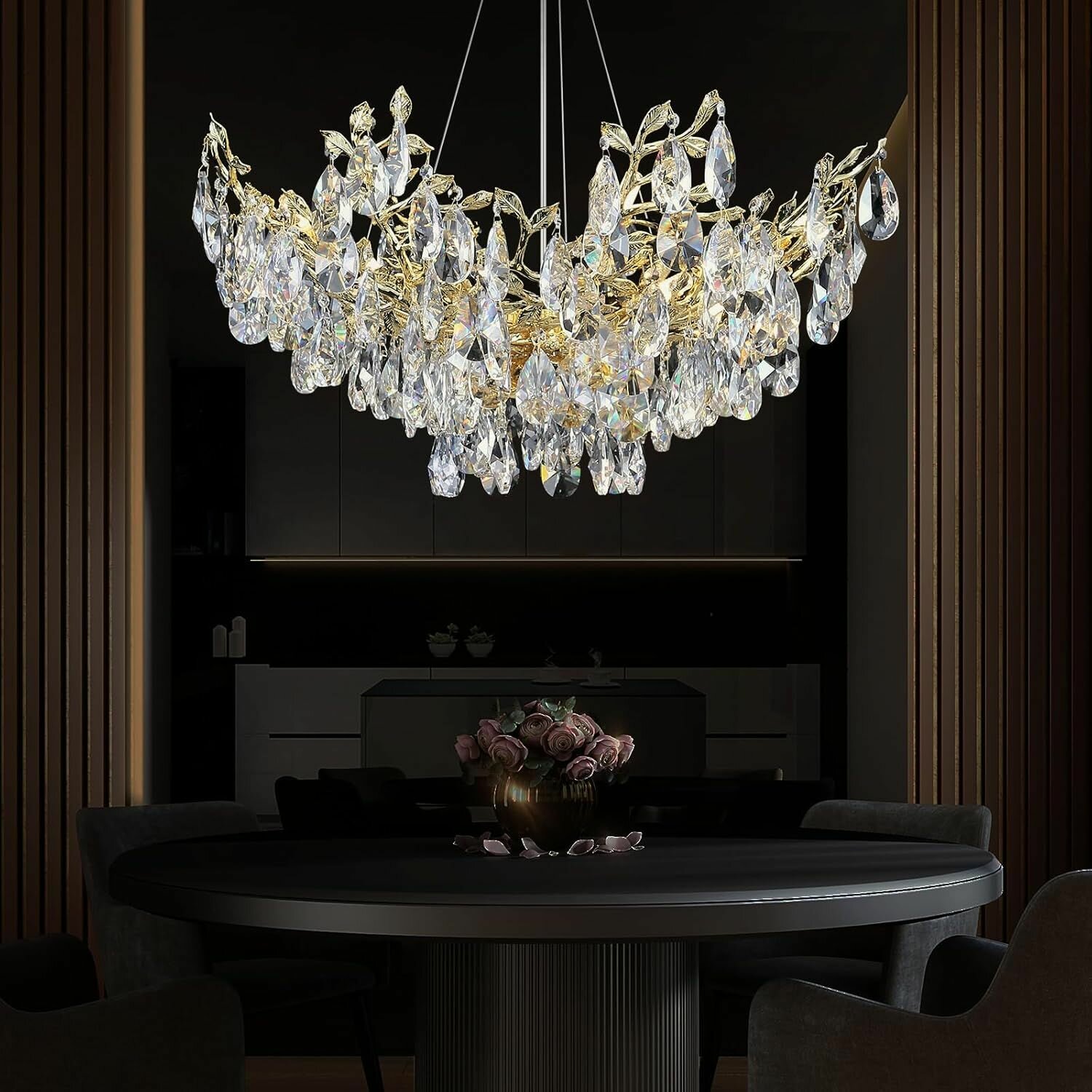 Люстра в виде ветки дерева, современный светильник из хрусталя K9 North Star G9