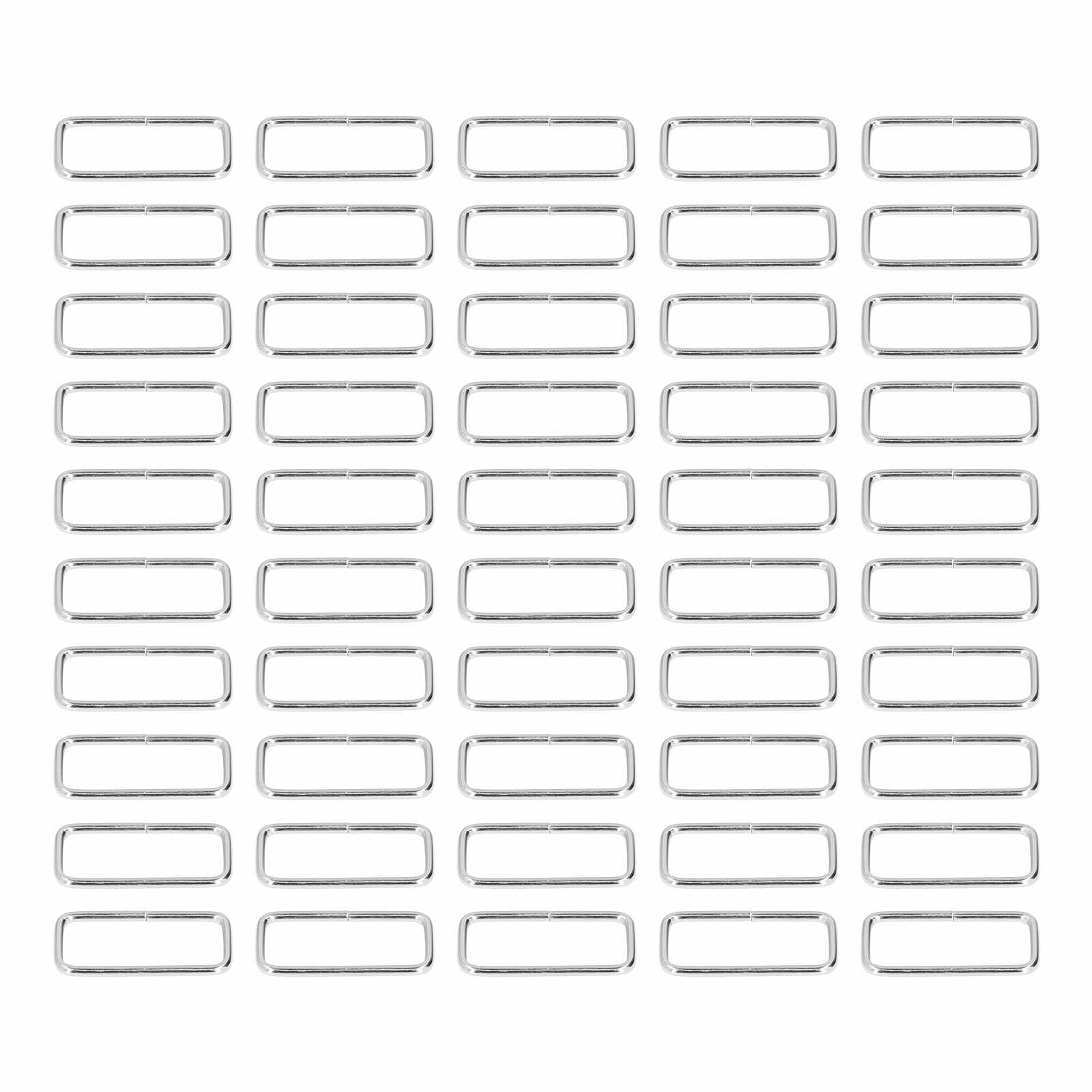 50 шт. металлические кольца, прочные железные прямоугольные кольца с пряжкой для DIY, ремень, сумка, пряжка, фурнитура, украшение для одежды 2,8x38x15 мм