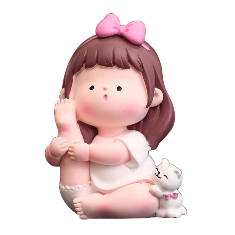 Девушка -йога фигурки 8 дюймов прекрасное украшение мультфильма, милый модный поза йога