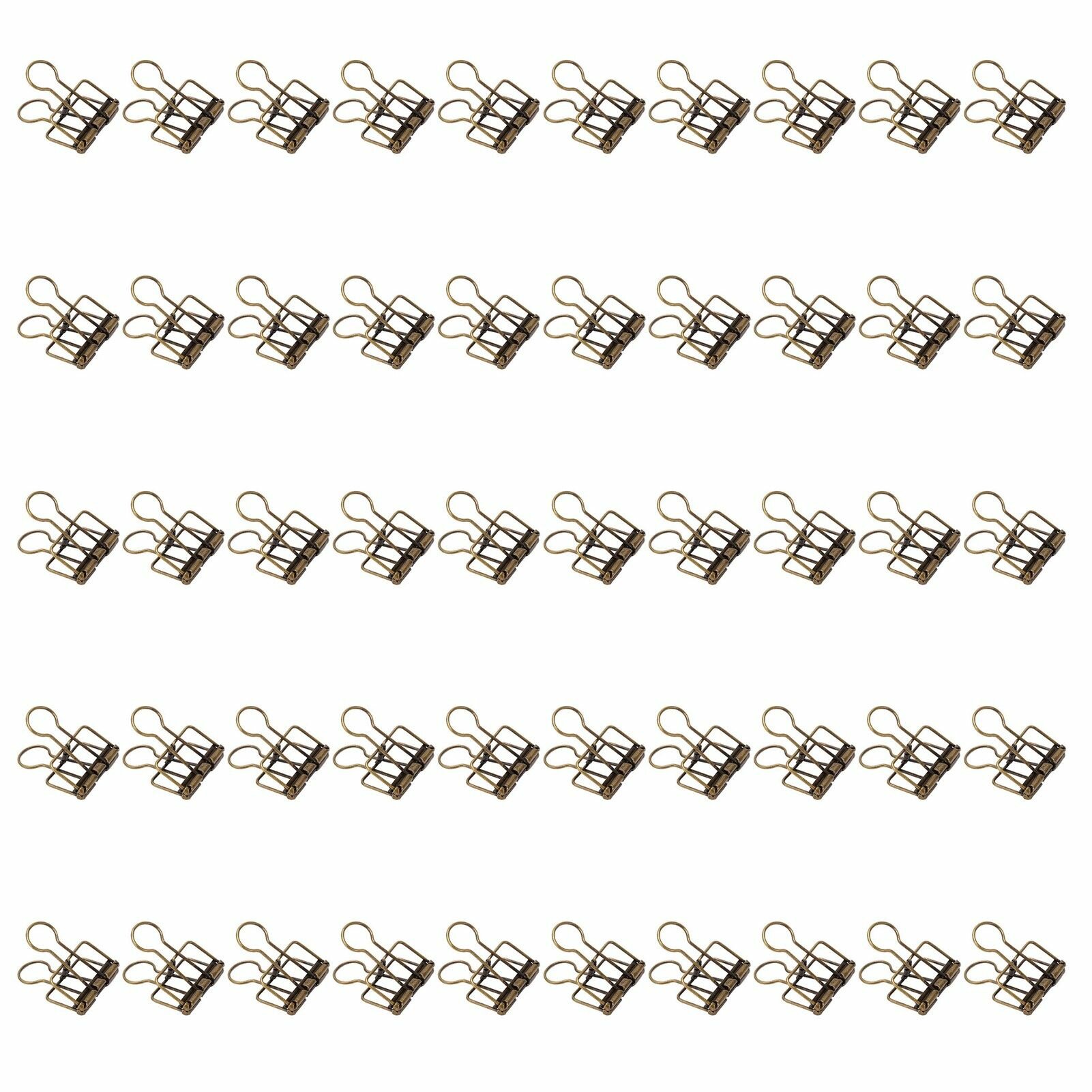 Металлические скрепки 32 мм, 50 шт, полые скрепки для бумаги с сильной зажимной силой для офиса, школы, дома, бронзовая отделка