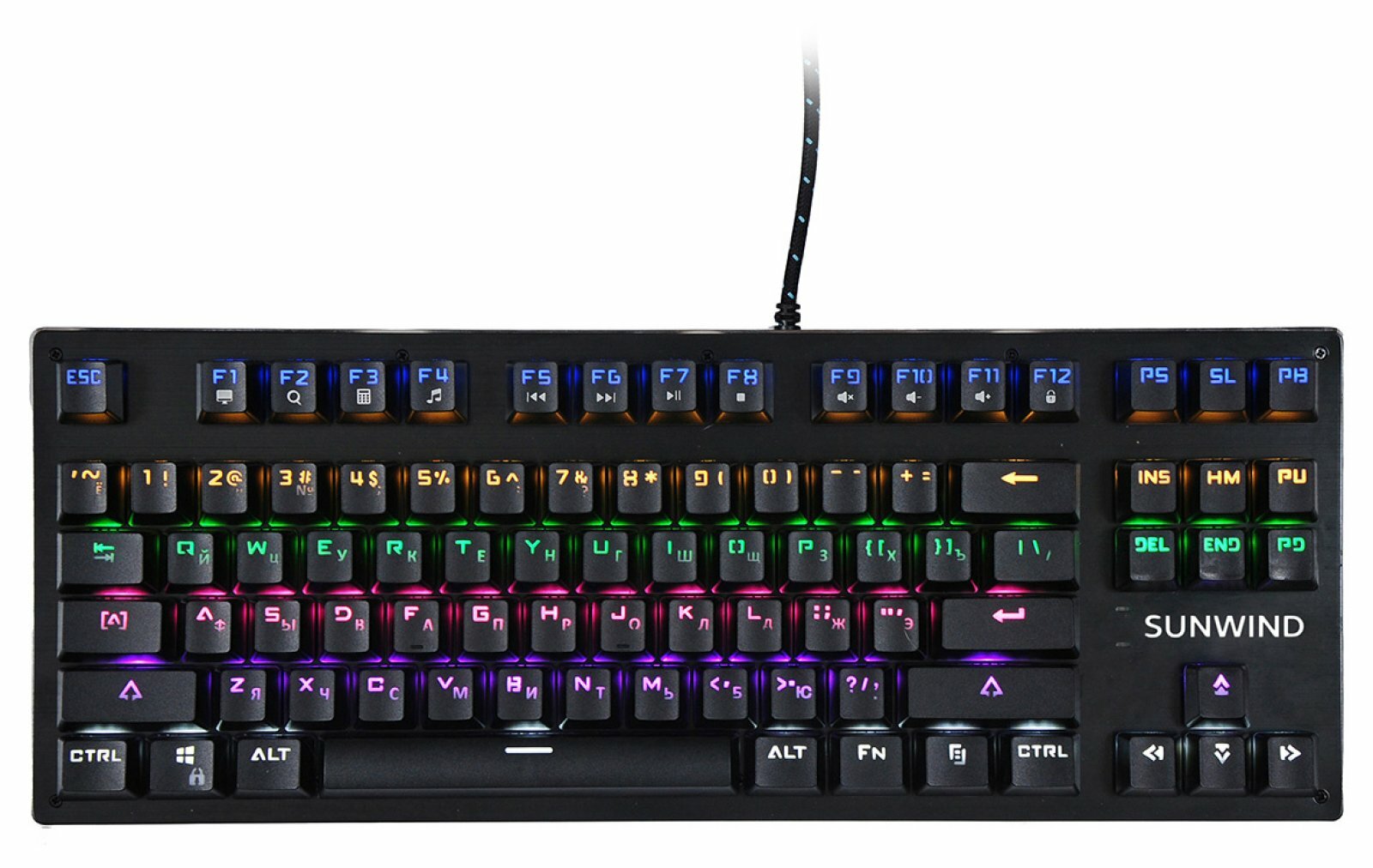 Клавиатура MSI 1422332 SunWind SW-K900G механическая черный USB Multimedia for gamer LED