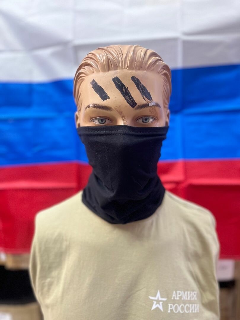 Бафф тактический спортивный, летний, Цвет: Черный размер универсальный