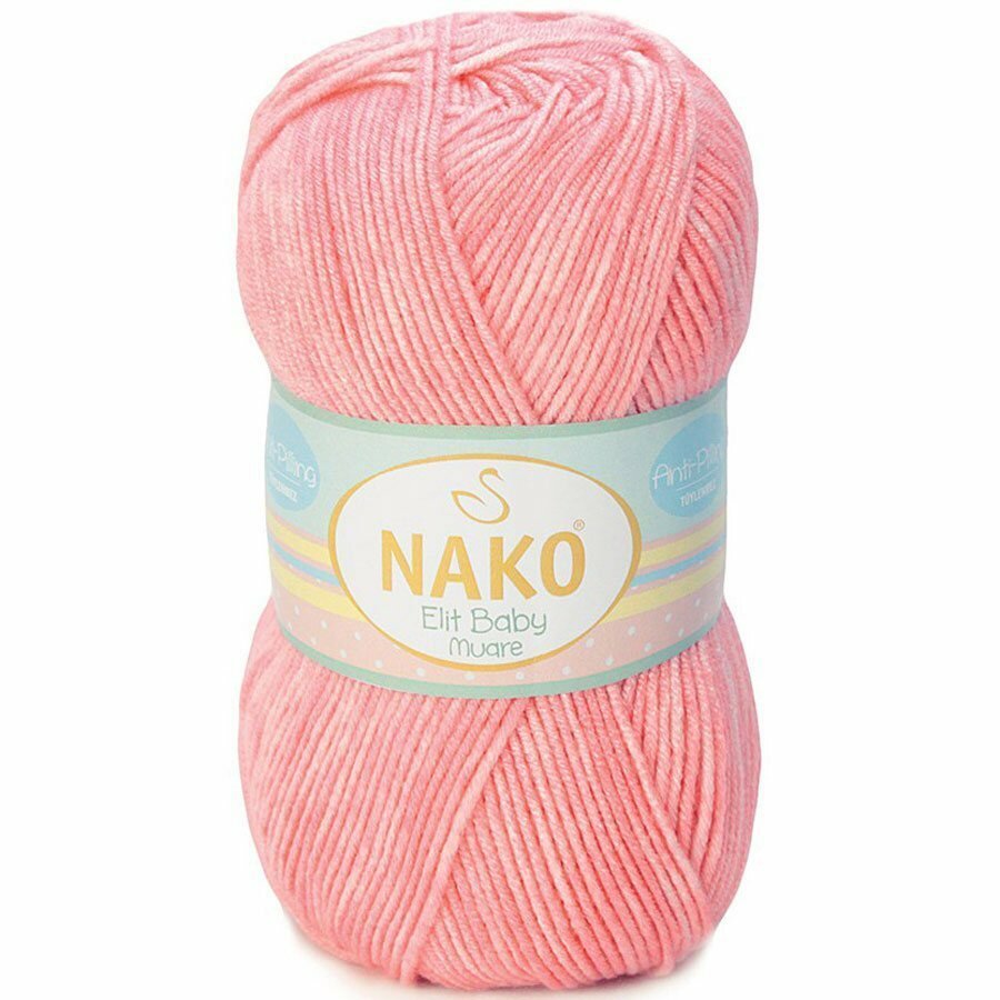 Пряжа Nako ELIT BABY MUARE 31710 розовый (5 мотков)