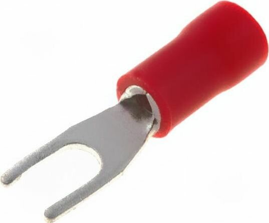 Наконечник NINIGI ST-090/R Наконечник: вилка M3 d: 3,2мм 0,5-1мм2 обжим на провод красный 1шт