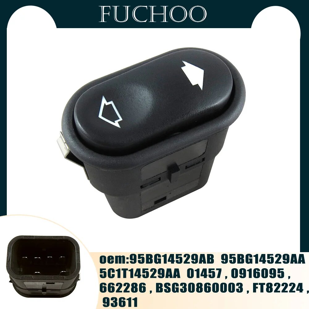 Автомобильные аксессуары, зеленый свет, кнопка управления стеклоподъемником для Ford Escort Mondeo Transit Scorpio 95BG14529AB