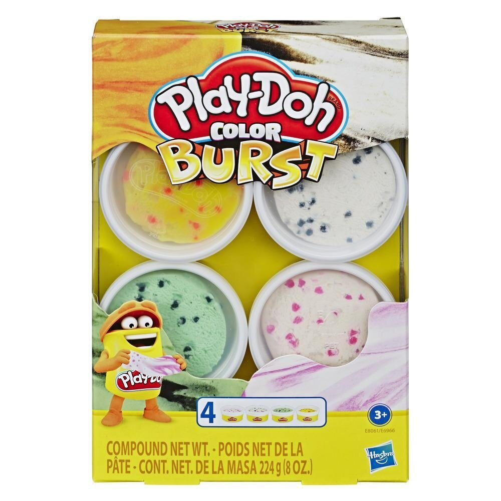 Масса для лепки Hasbro Play-Doh Взрыв цвета 4 баночки E8061