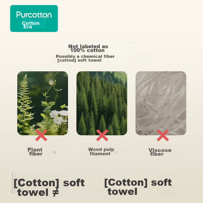 PurCotton Baby Soft Cotton Wipes, Extra Large And Thick, 100% Pure Cotton, for Both Dry And Wet Use, Face Towels for Adults, 70 Sheets * 6 Packs