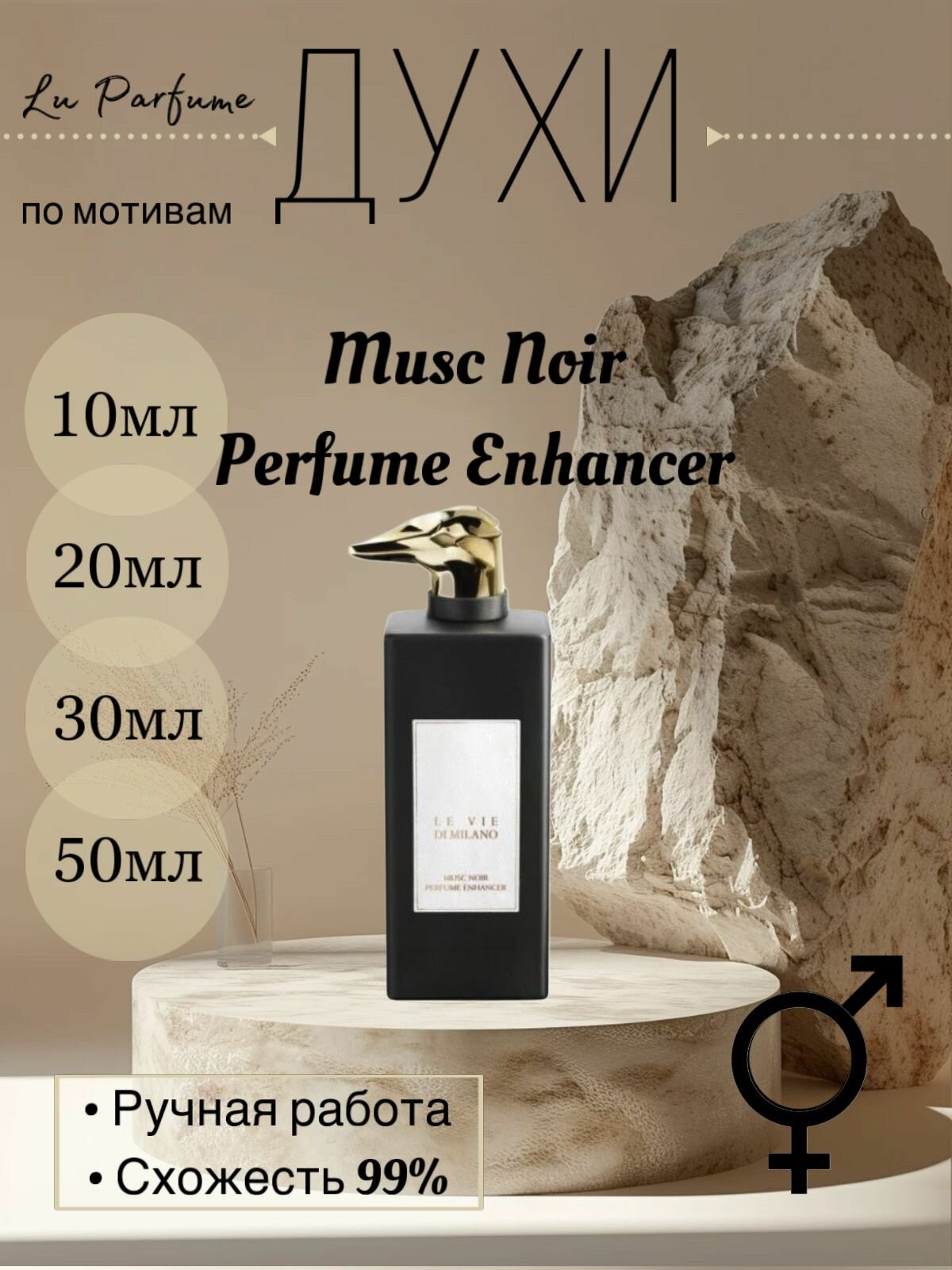 Духи ручной работы по мотивам 'Musc Noir Perfume Enhancer' для мужчин и женщин