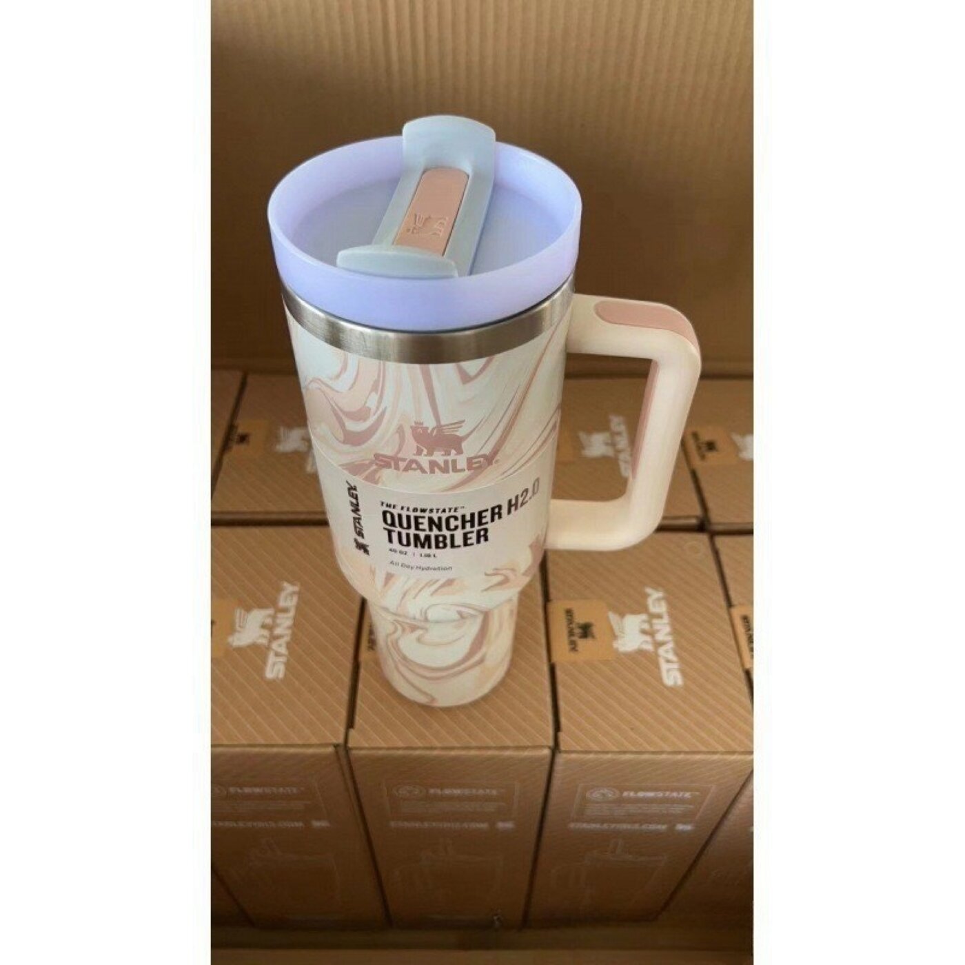 STANLEY -Чашка с ручкой, двухслойная нержавеющая сталь, автомобильная чашка, чашка Ice Tyrant, 1,18л