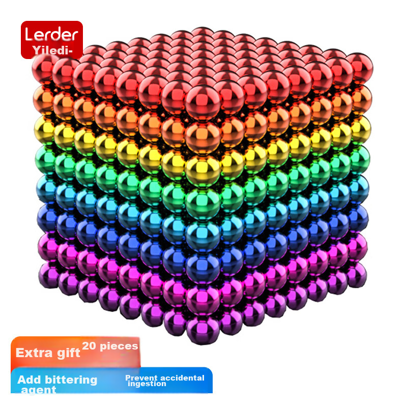 Ledi Baku Magnetic Ball Stick, Boys' Toy, Iron Attraction Stone, Magnetic Beads, Children's Creative Stress Relief Toy, Birthday Gift