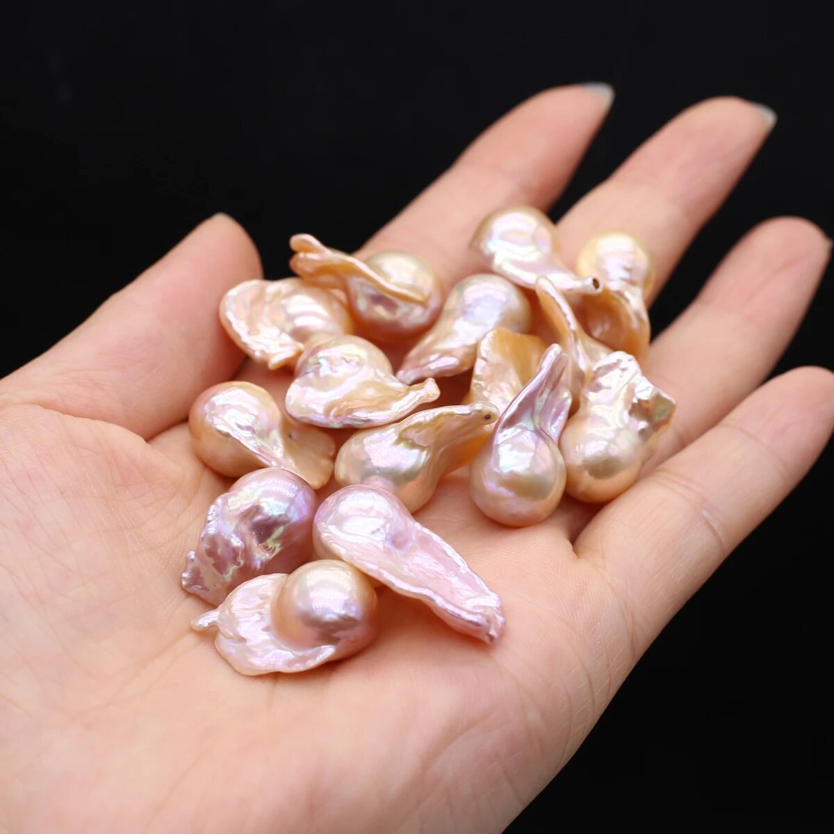 Бусины барокко из натурального пресноводного жемчуга 20x14mm-1pc, Фиолетовый, purple