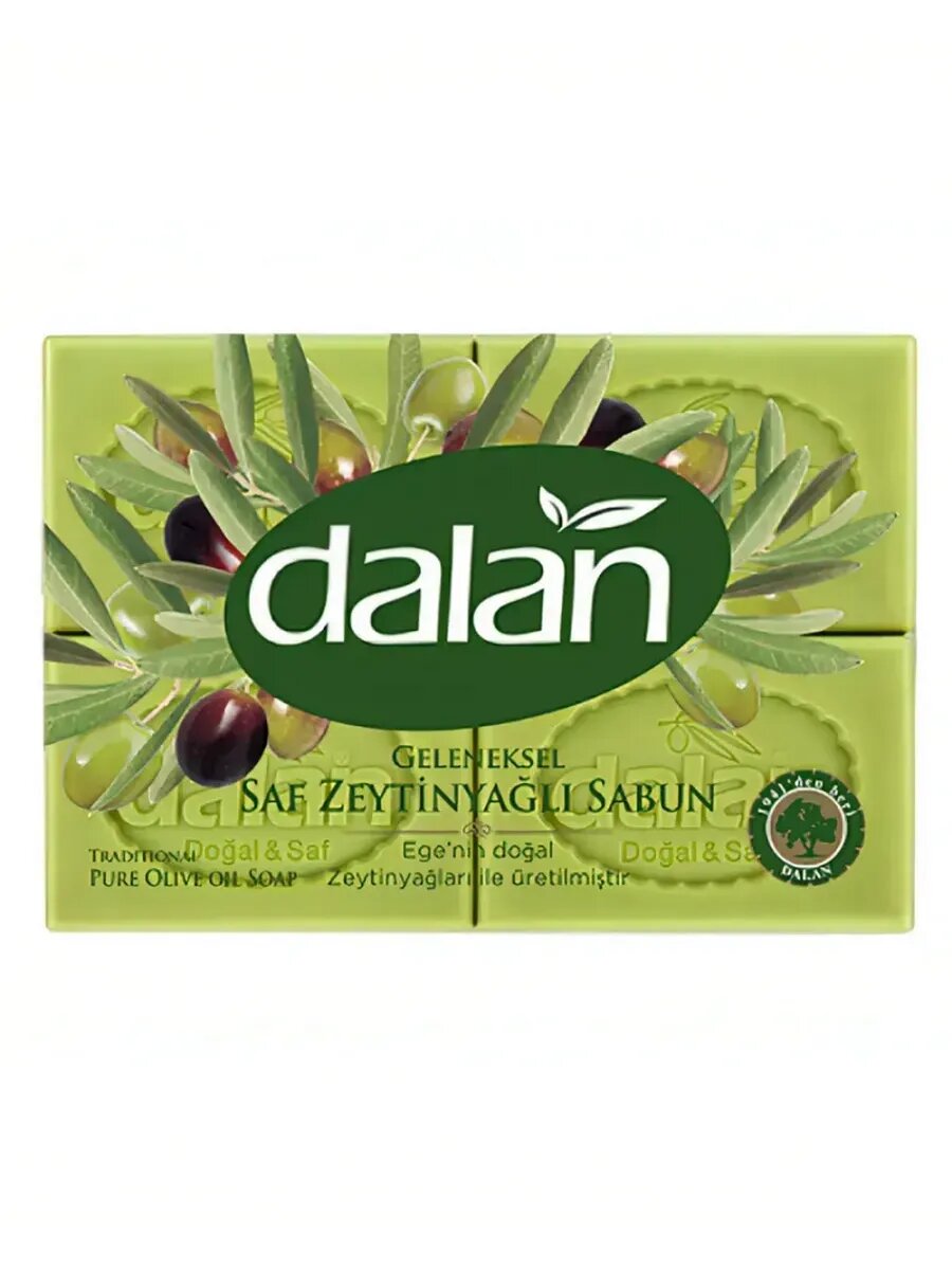Мыло Dalan для бани и душа оливковое, очищает и смягчает 500 г.