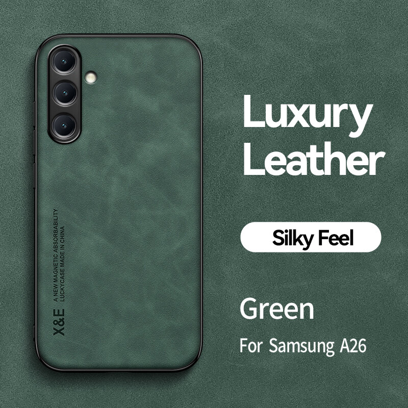 Подходит для Samsung Galaxy A26/ Самсунг Галакси A26 Чехол для смартфона, с защитой камеры и противоударным кожаный, A26, подставка, soft touch,360° Полная защита, резина, пластик, искусственная кожа,