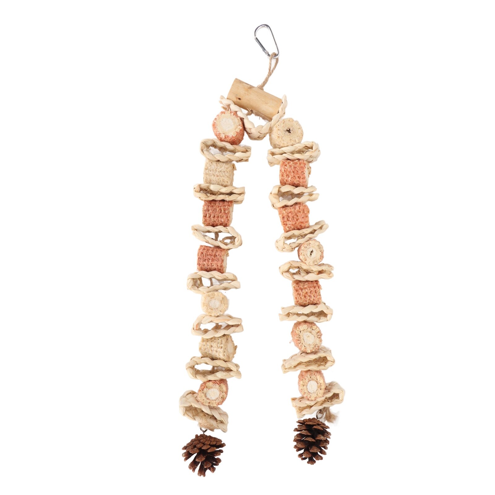 Птица жевание игрушечного клюва шлифование скука смягчение кукурузной конус сосновой конус игрушка для укуса птицы для средних больших попугаев Оригинальный цвет