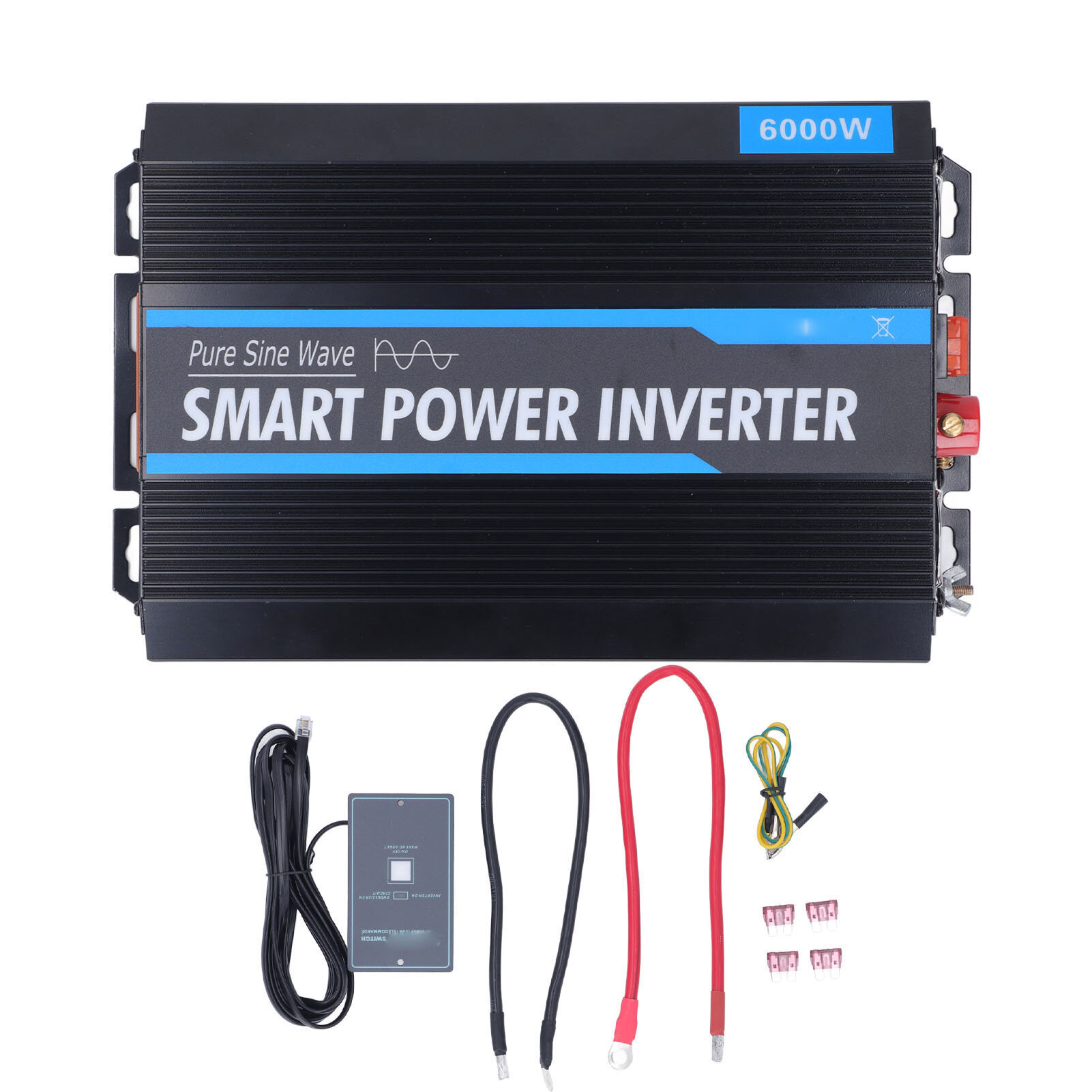 Pure Sine Wave Inverter Smart Car Power Converter с светодиодным дисплеем для системы солнечной энергии DC12V в AC220V 6000W