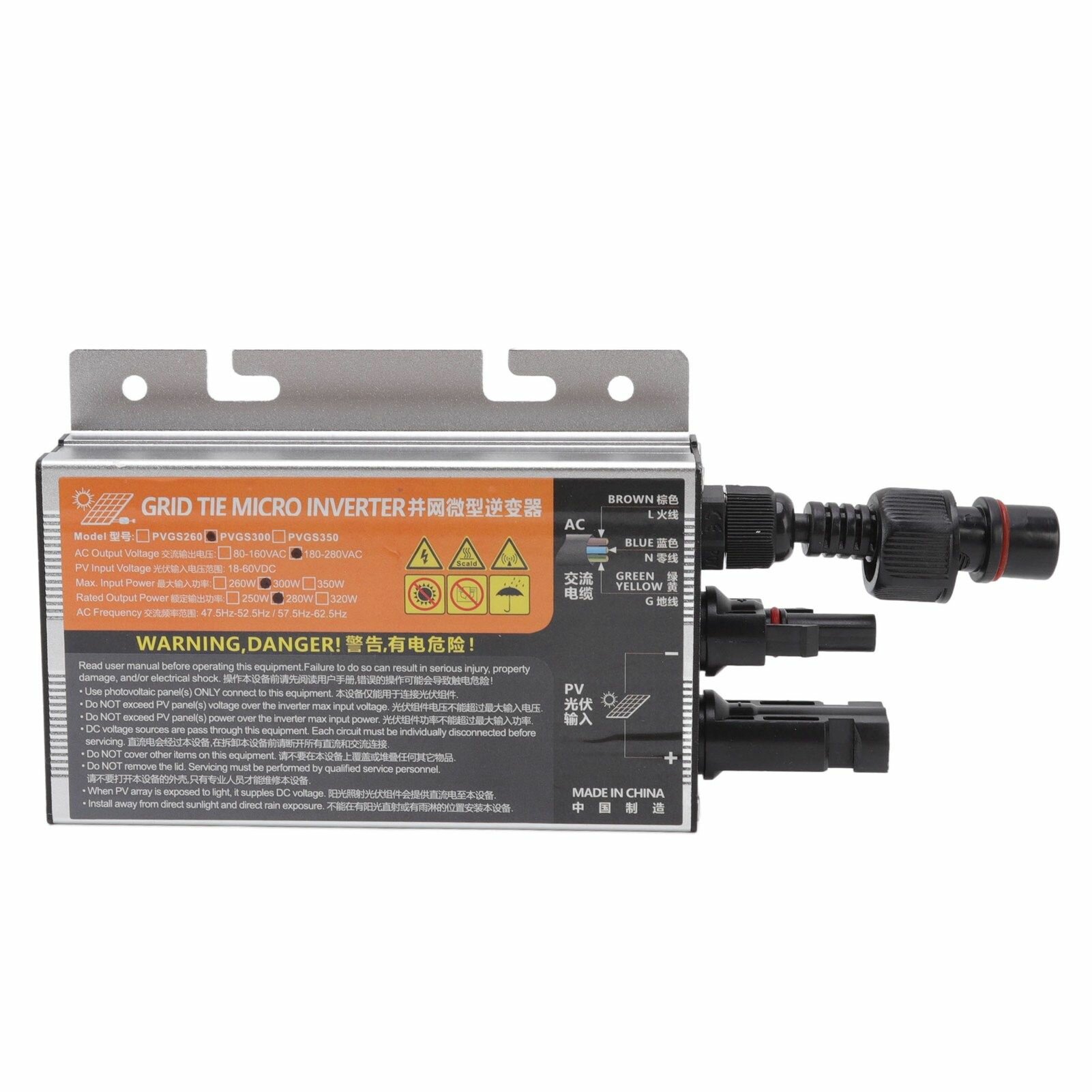 Солнечный микроинвертор с высокой эффективностью преобразования, водонепроницаемый, для генерационных систем AC220V 300W