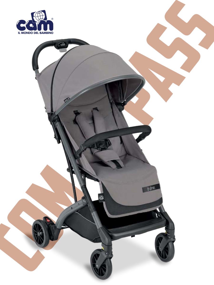 Коляска прогулочная CAM COMPASS 2.0 202 антрацит