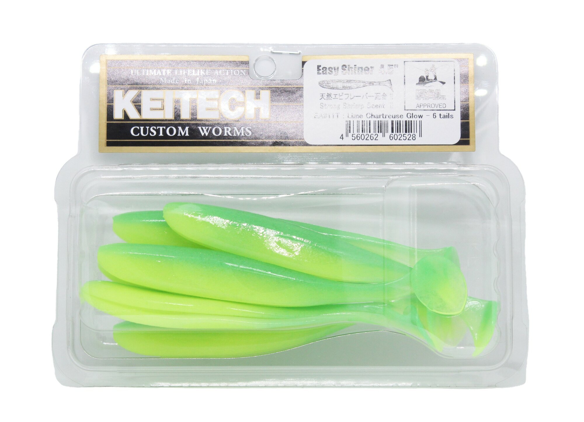 Keitech Easy Shiner 4,5 EA11 lime chartreuse виброхвост приманка для ловли хищников