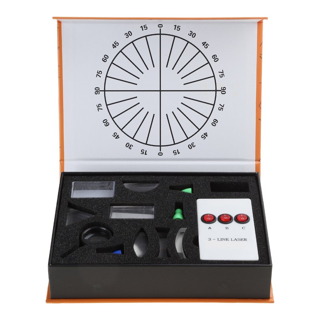 Школьный набор для экспериментов по физике и оптике (без батарейки)