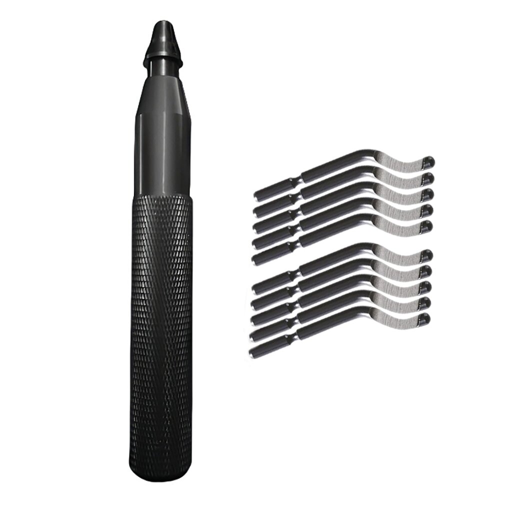 Удобная ручка для обрезки краев со сменными режущими элементами подходит для точной резки бумаги, пластика и ткани