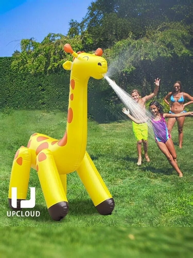 Надувная игрушка с фонтаном/жираф/UPCLOUD-На открытом воздухе-лужайка-парк-внутренний двор