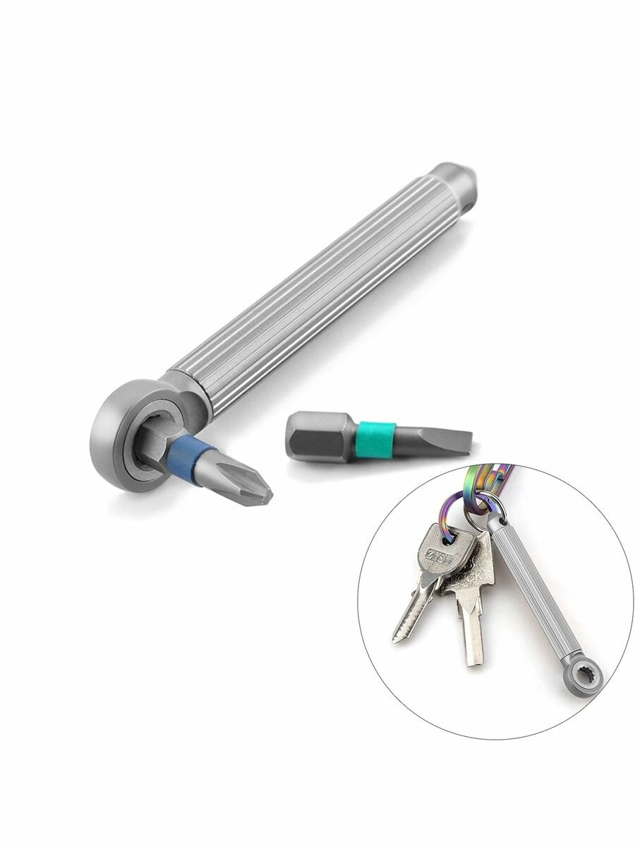 Мини-отвертка из титана, Мультитул EDC с гаечным ключом, стеклобойкой