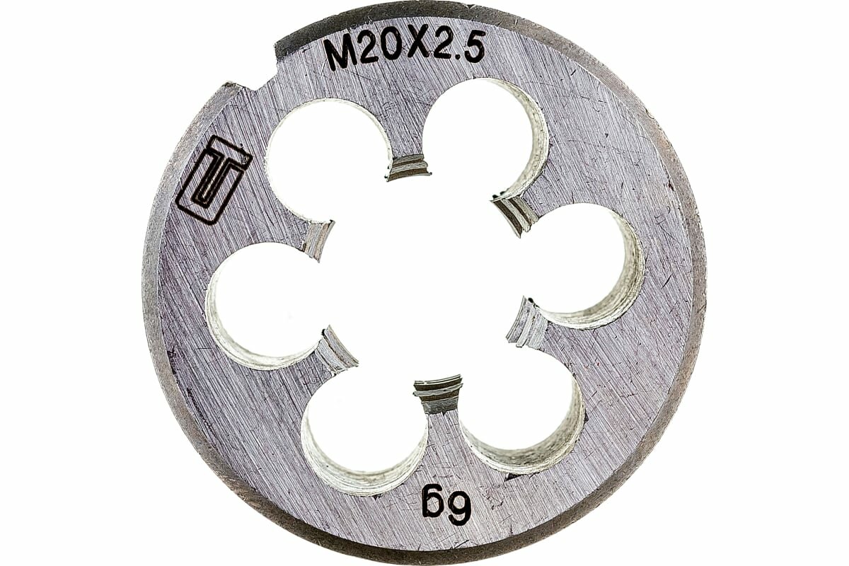 Плашка резьбовая М20х2.5 СИБРТЕХ 77058 для обработки внутренних резьбовых отверстий