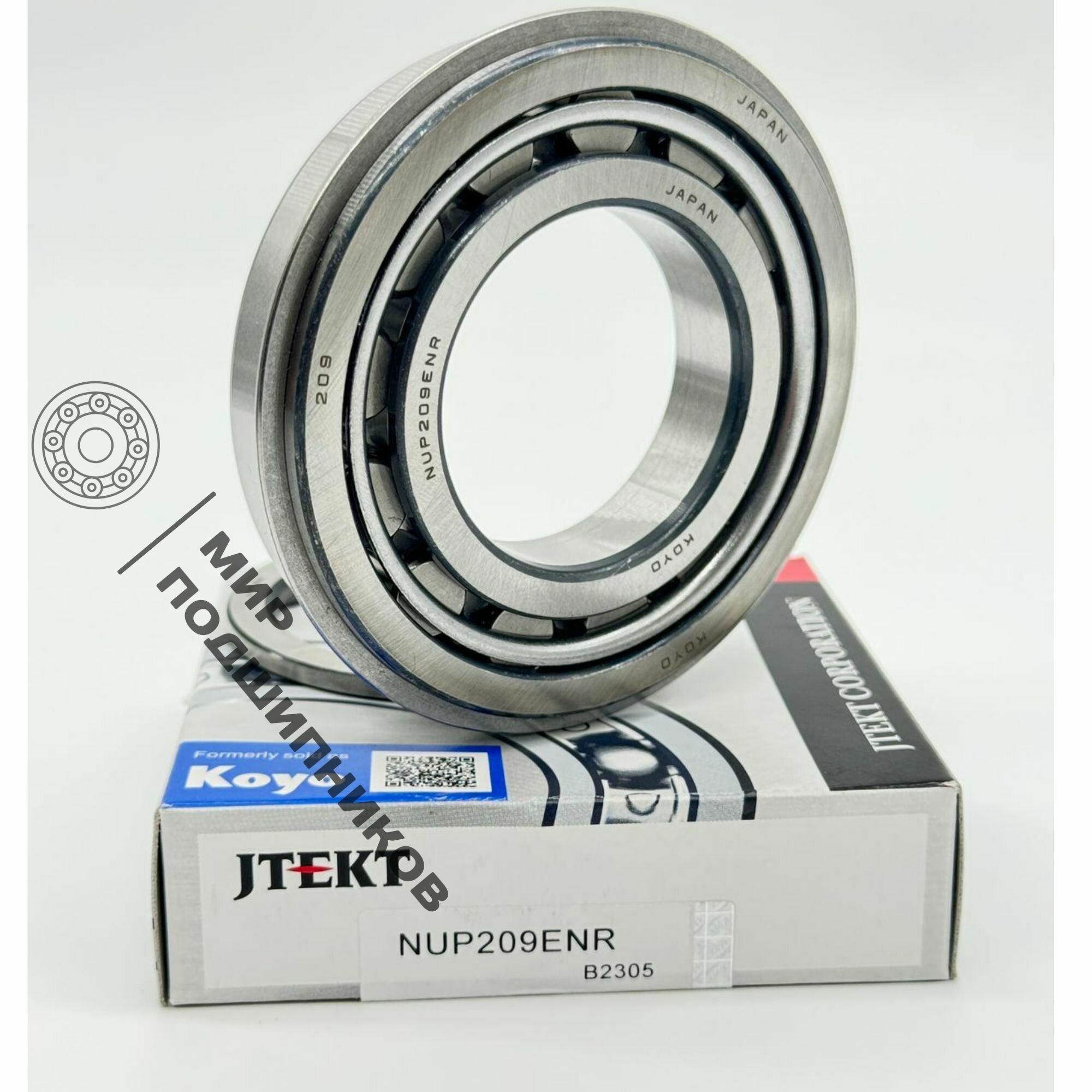 Подшипник роликовый NUP209ENR KOYO 92209 (45х85х19) на Электродвигатели, Насосы, Вентиляторы и воздуходувки