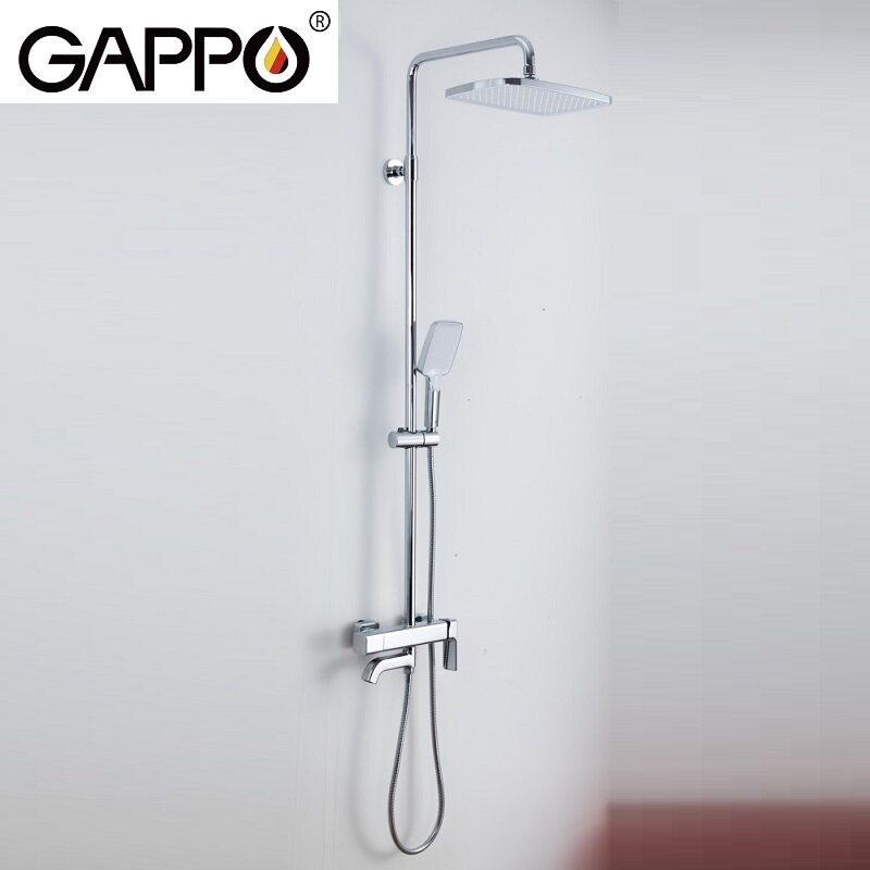 Душевая система Gappo, G18 G2418-20 , латунный корпус, переключатель на излив и душ