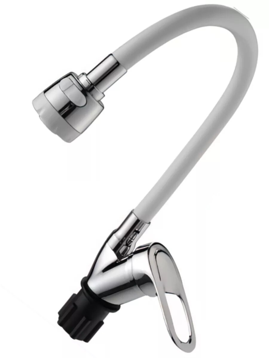 Смеситель для кухни ECONOCE серия 240 белый, Гибкий двухрежимный излив (EC0245WT)