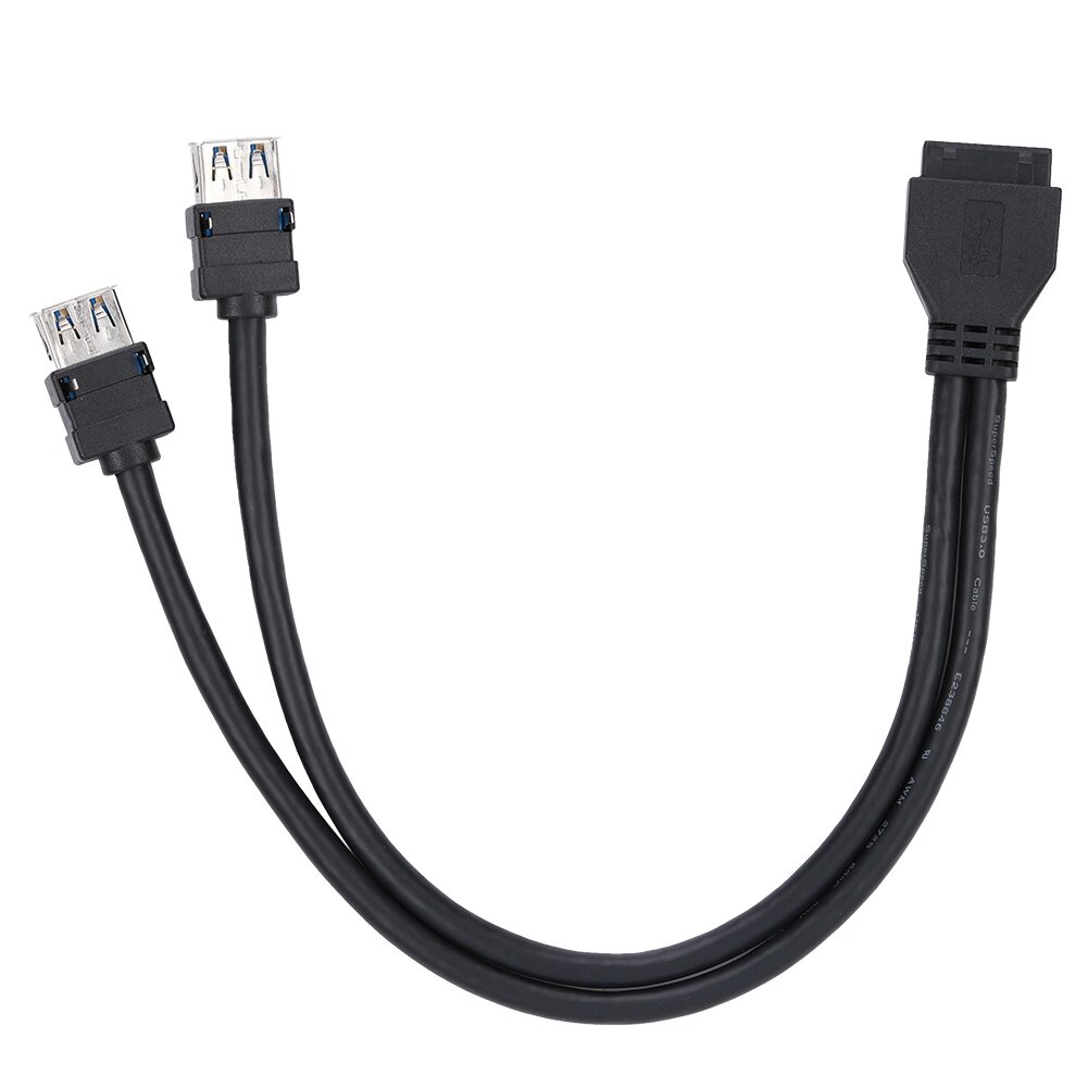Кабель USB 3.0 19/20PIN для крепления на передней панели материнской платы настольного компьютера с фиксированными ножками (0,3 м)