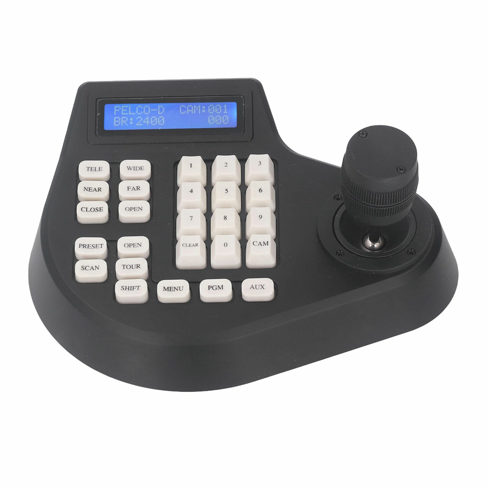 Контроллер PTZ клавиатура, аналоговый коаксиальный, 2D джойстик, RS485, 100-240В EU