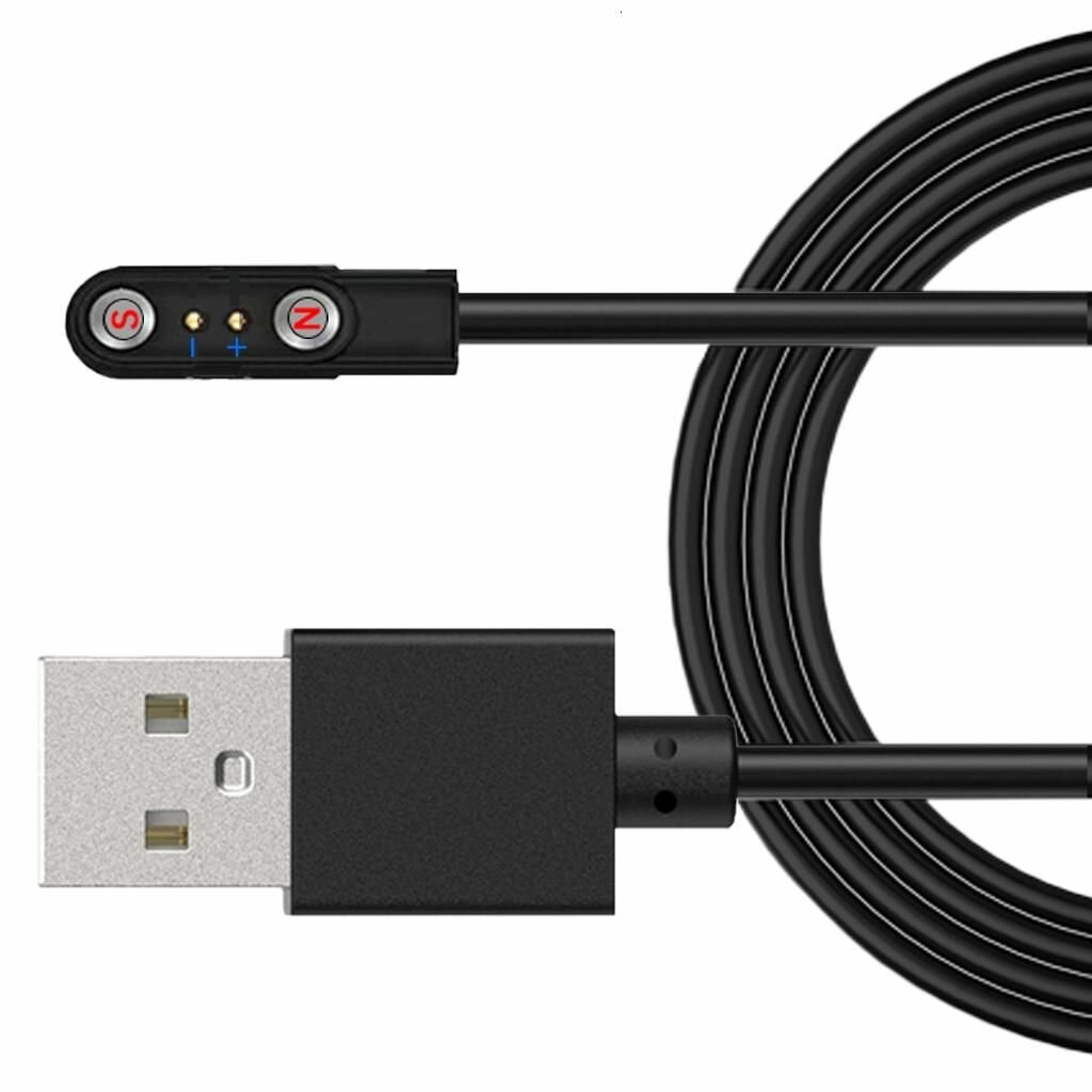 Магнитный зарядный кабель USB-зарядной шнур адаптеры линейные адаптеры для линейного провода для 5/4/2PIN 2,5-17 мм космические интеллектуальные часы, 2 штифта 4,0 мм x 12,5 м - вперед