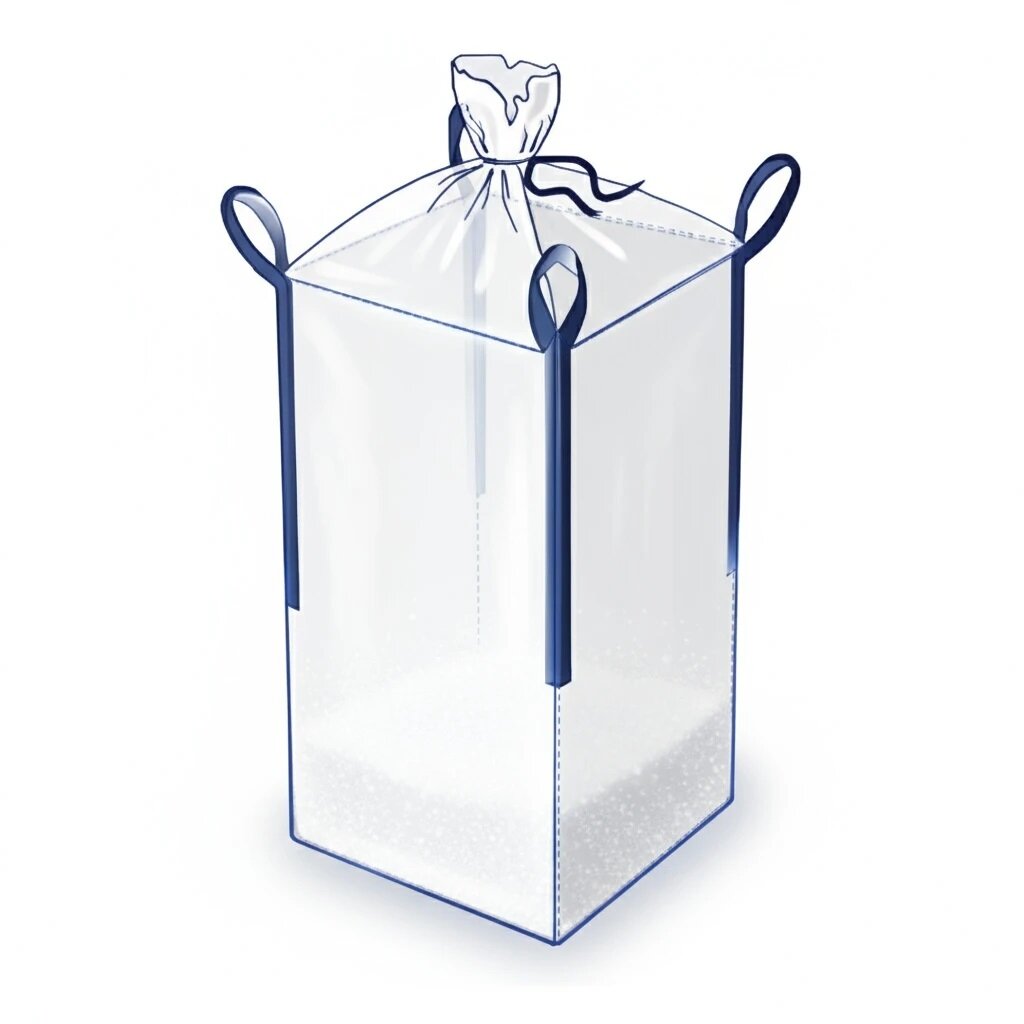 Биг бэг мешок 4-х стропный Волга Полимер 95х95х130 верх сборка, низ глухой 1 шт