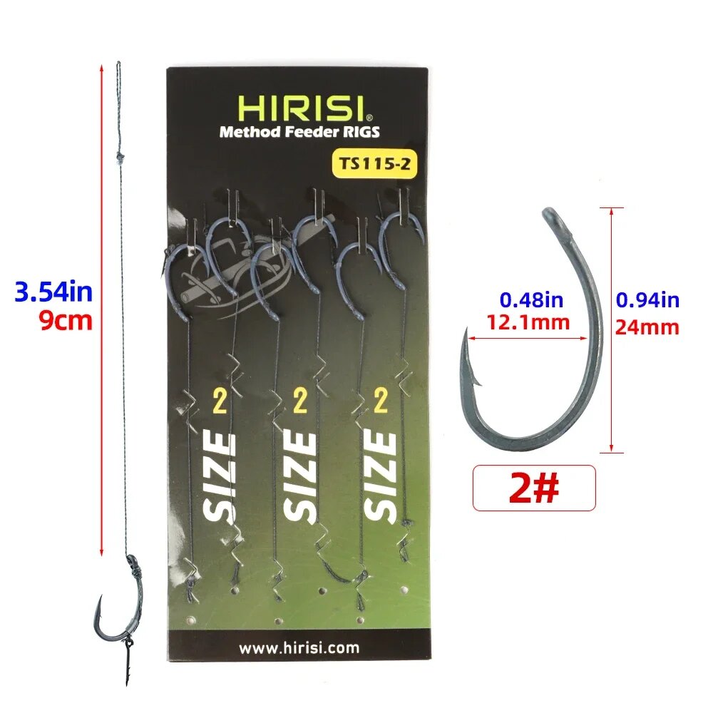 Hirisi 6 шт. готовый крючок для фидера для ловли карпа, снасти TS115
