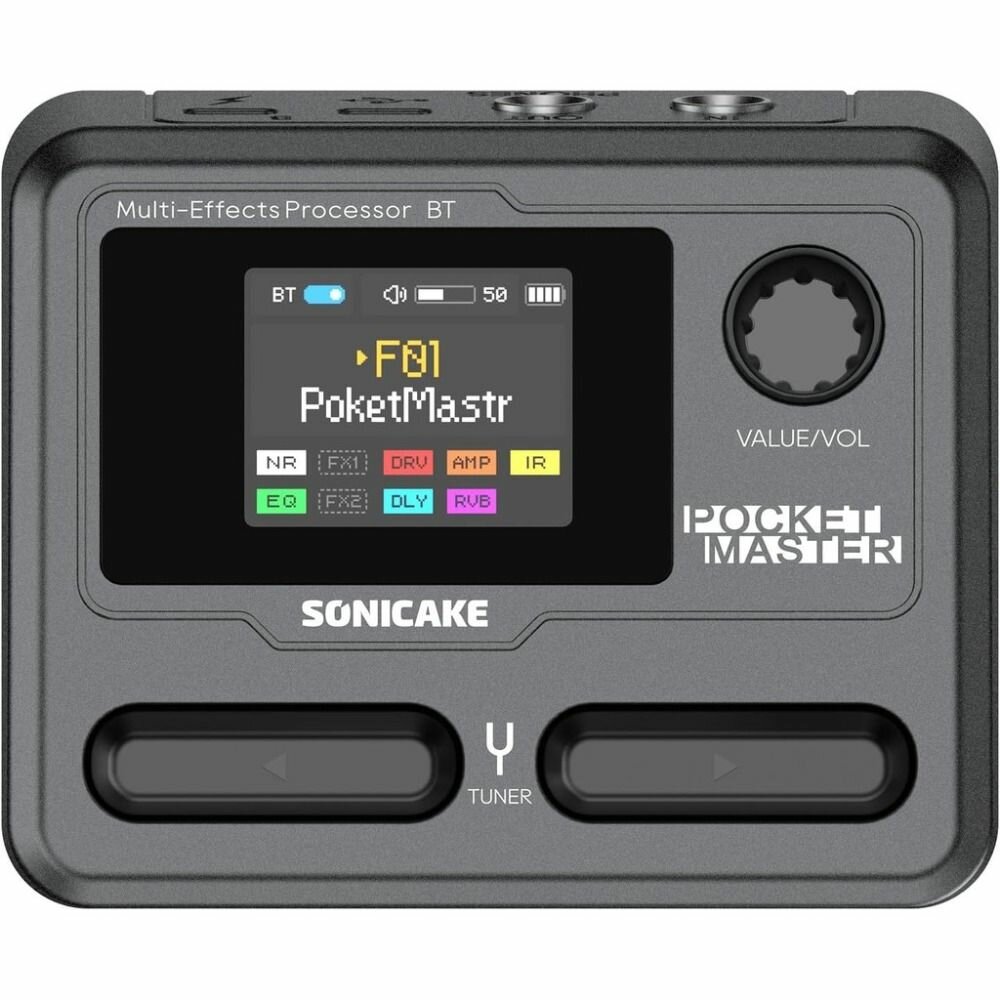 Sonicake Pocket Master Процессор Эффектов 9 Модулей,100 Ритмов/Пресетов, 20 Усил, Лупер Для Электрогитары