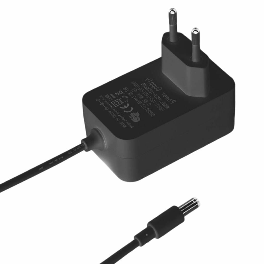 Адаптер питания 12V2A/24V1A с евровилкой, огнестойкий корпус, стабильный выход, ДК 5,5х2,5 - 24V1A