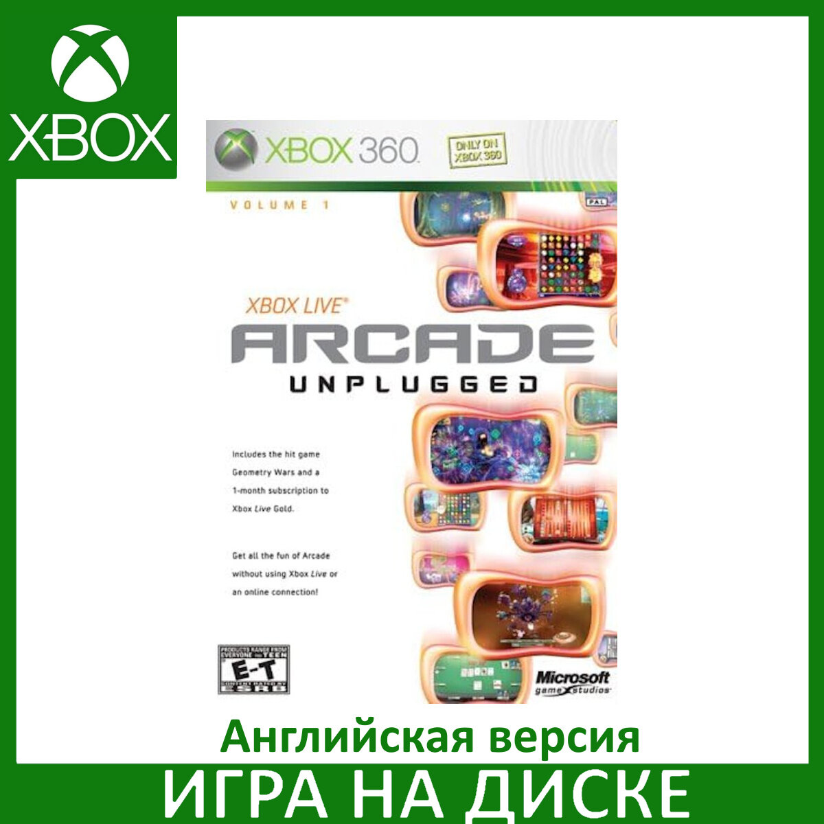 Игра Arcade Unplugged (Volume 1) Xbox 360 Английский язык Диск