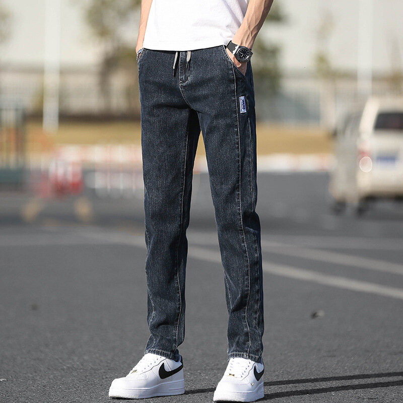 Мужские джинсы Чистый цвет / прямые B1, LI Mall талии_33