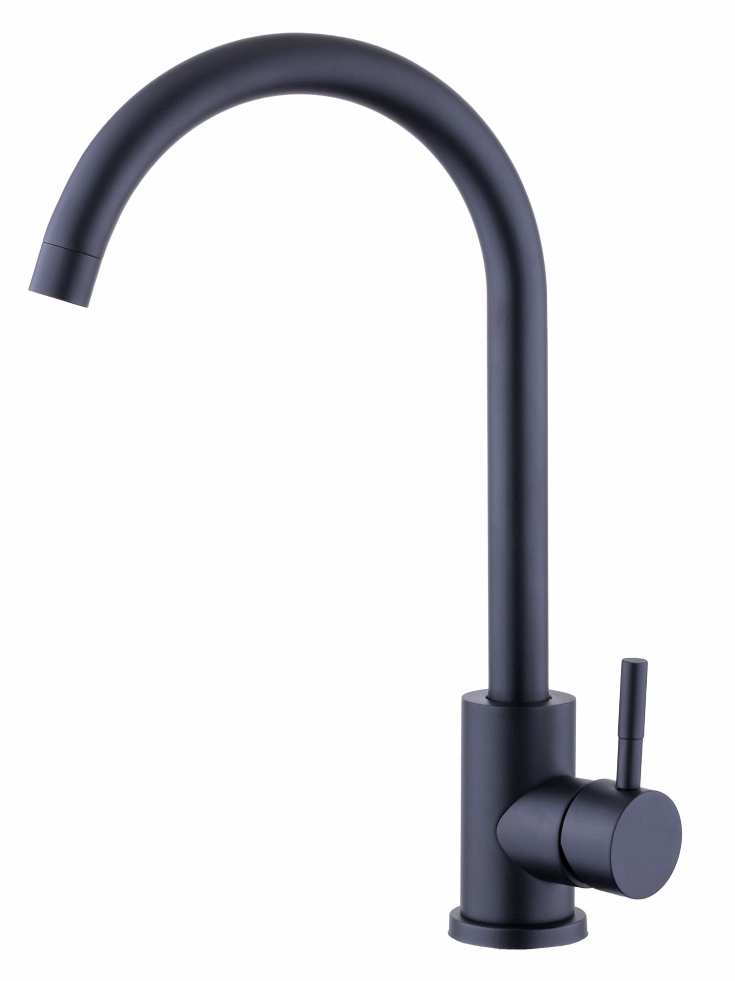 Смеситель на кухню, для мойки черный кухонный Две Воды