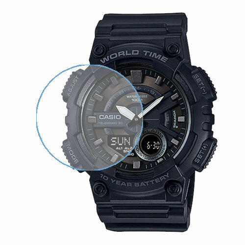 Скрин Мобайл защитный экран для часов Casio AEQ-110W-1BV из нано стекло 9H