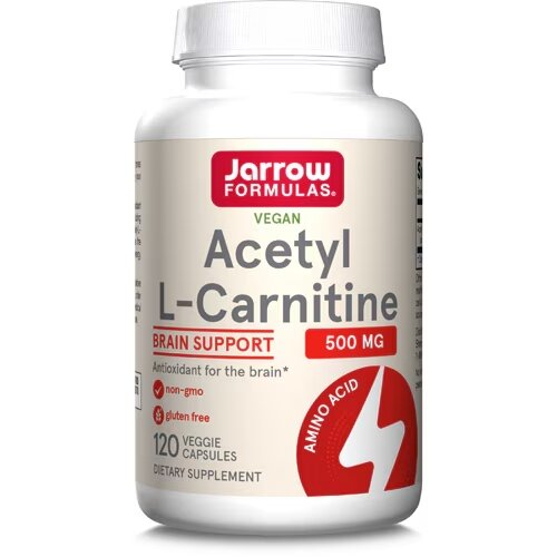 Jarrow Formulas Acetyl L-Carnitine 500 mg 120 caps/ Ацетил L-Карнитин 500 мг 120 капсул. Товар промаркирован в системе "Честный знак"